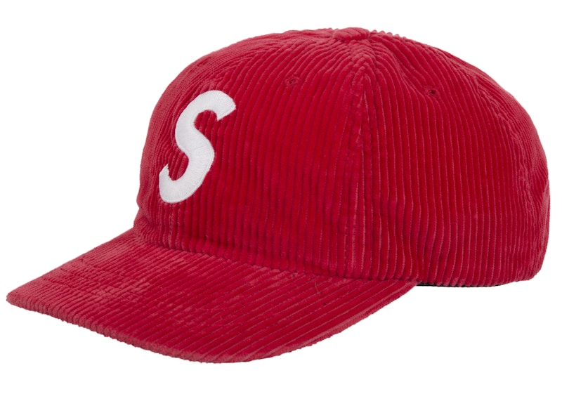 Supreme Corduroy S Logo 6-Panel Cap - Bright Red | Editorialist